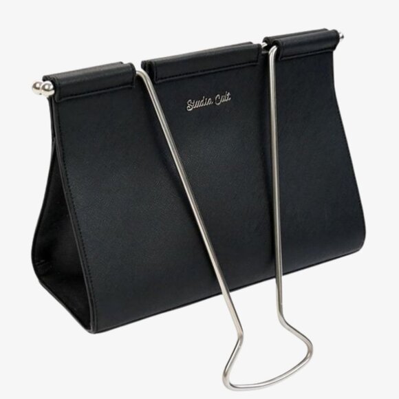 Studio Cult | Bags | Studio Cult Large Binder Clip Purse Bag In Black ...